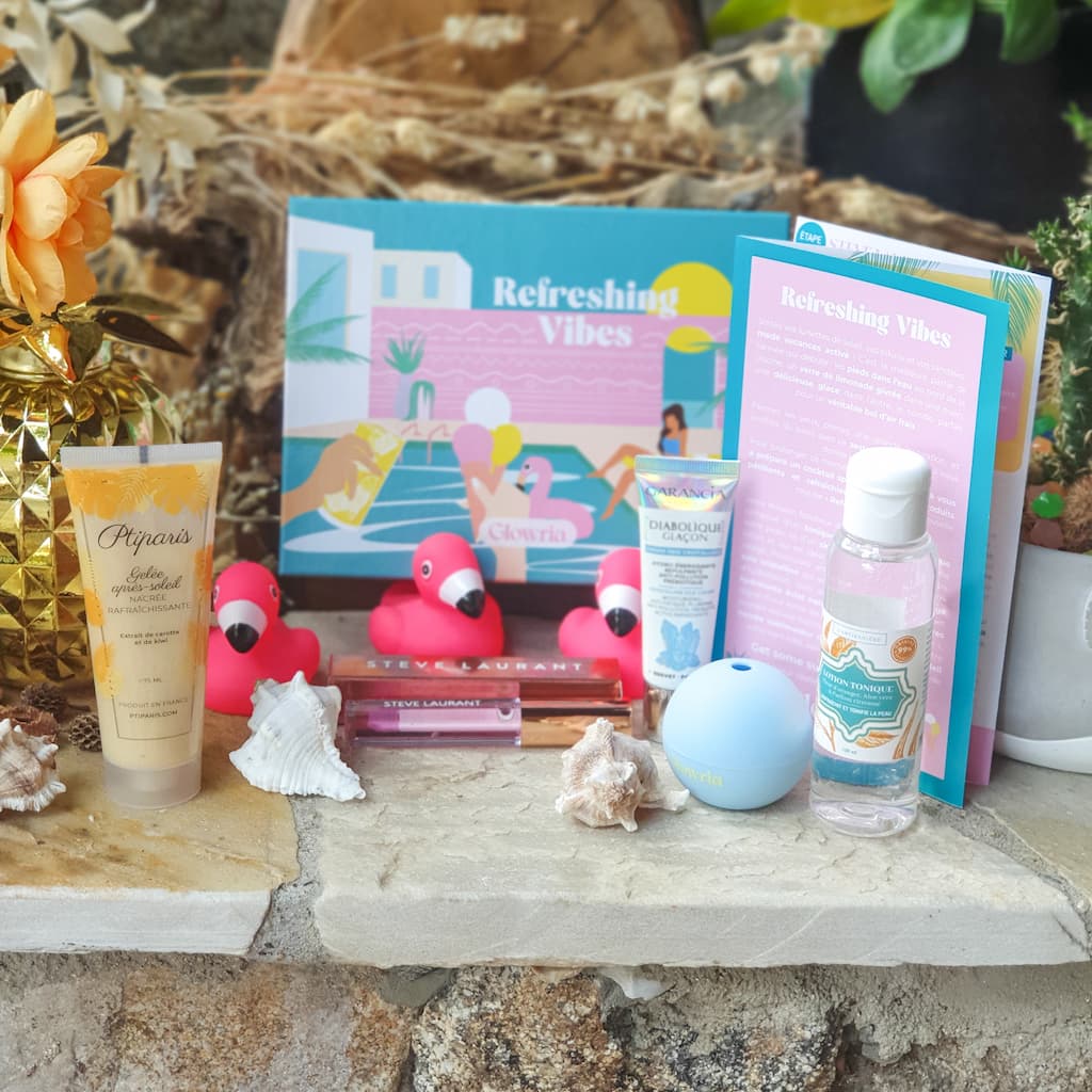 La box Glowria juillet 2023 Refreshing Vibes